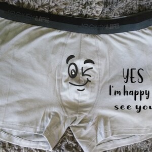 Yes I'm Happy to See You Underwear, Naughty Gift for Him, Funny Men's ...