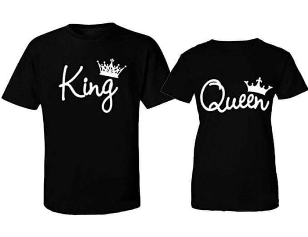 King and Queen Matching Couple Shirts, Valentine's Gift - Etsy