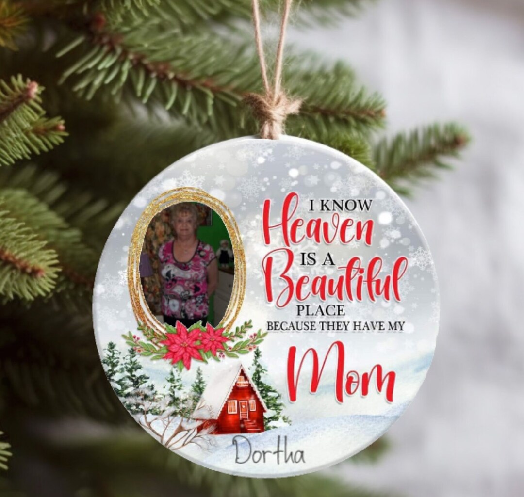 Personalized Memorial Ornament for Loss of Loved One, Ornament for Mom ...