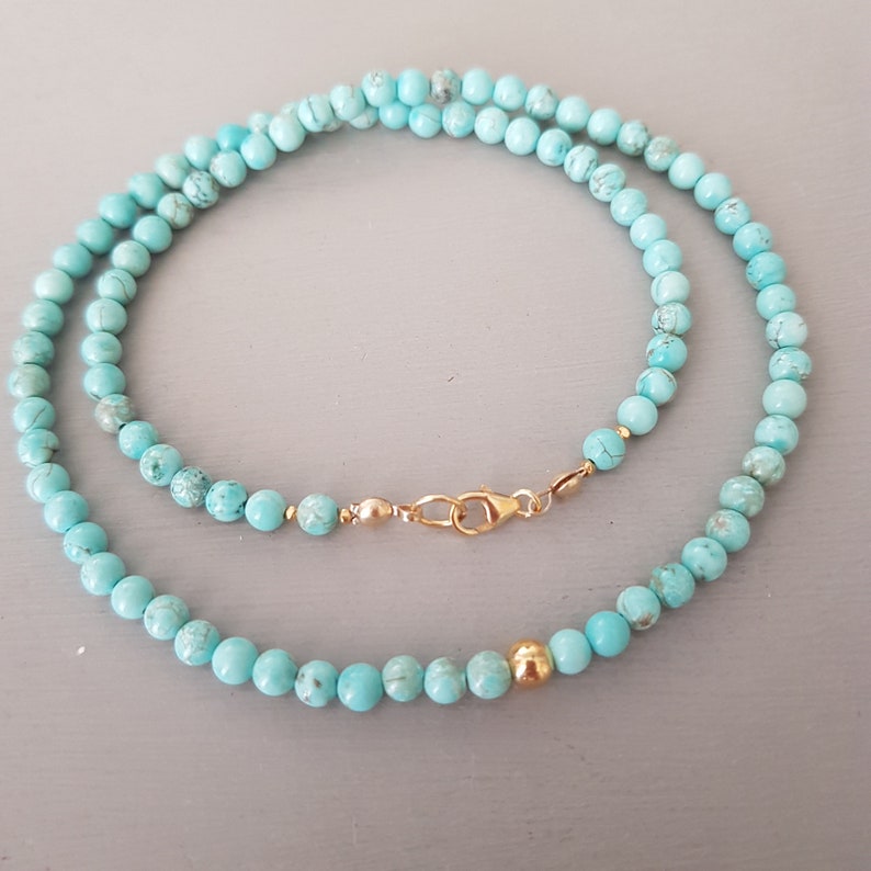 Turquoise Choker Necklace Sterling Silver Blue Turquoise - Etsy UK