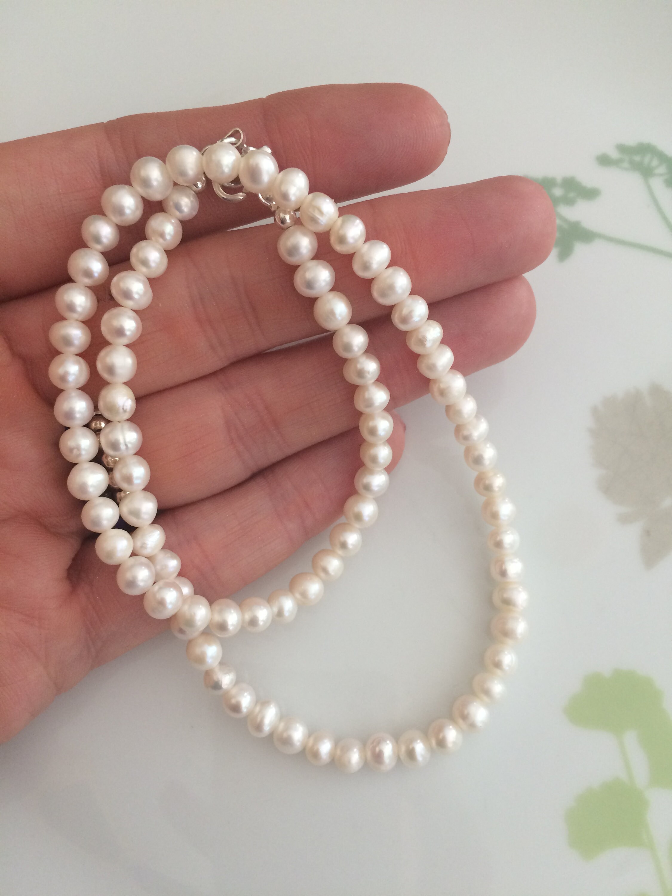 Small Freshwater Pearl Necklace Or Choker Sterling Silver Or Gold Fill