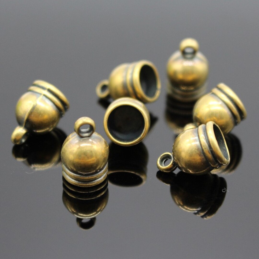 25 Tassel Caps 10 Mm Bronze End Caps - Etsy