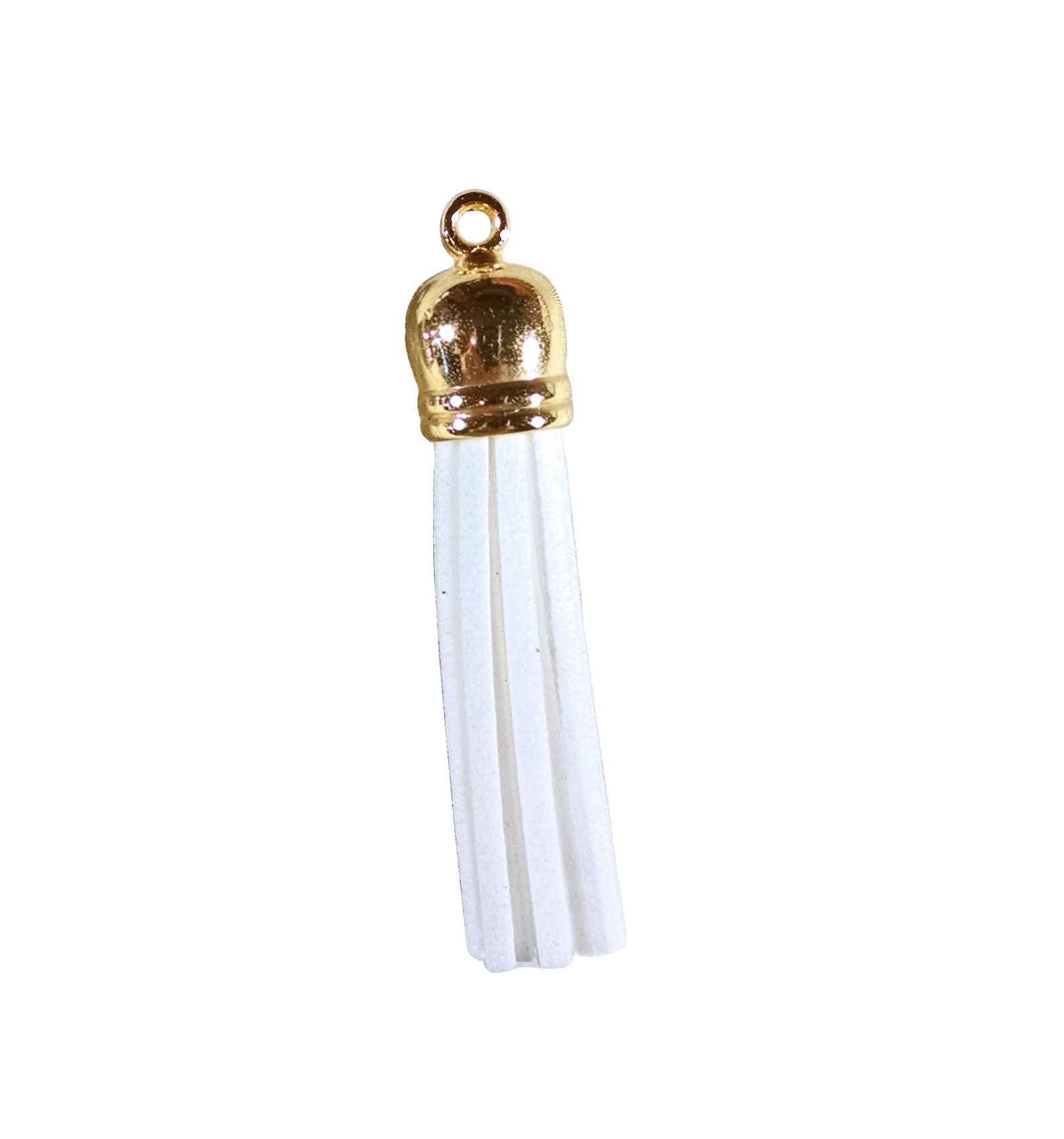 10 White Tassels With Gold Caps 58mm Long - Etsy