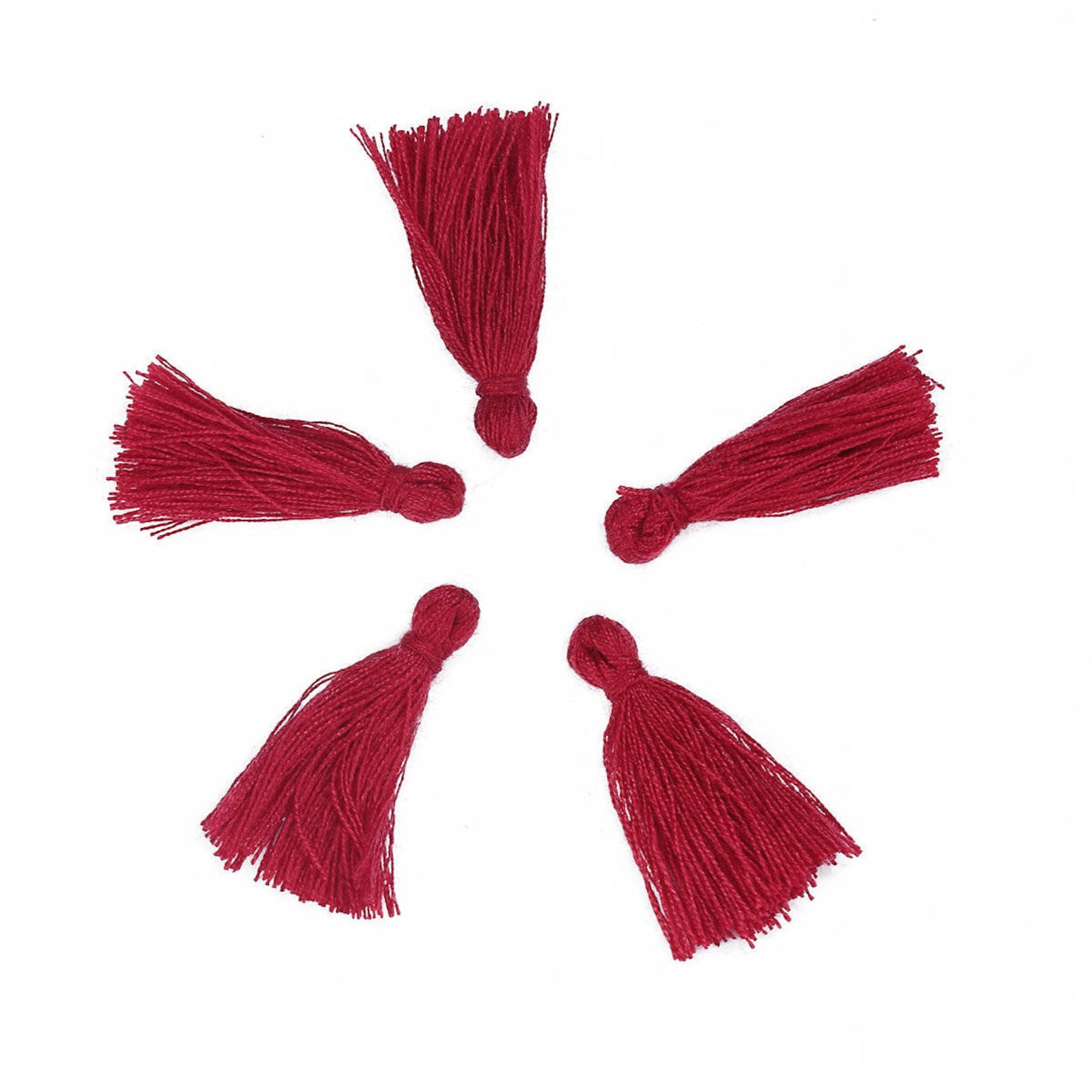 50 Small Red Thread Tassels - Etsy