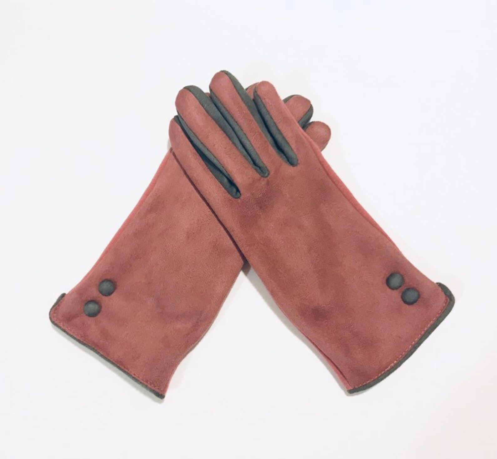 Touch Screen Compatible Pink and Gray Racer Winter Glove - Etsy