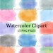 15 Watercolor Splotches Clipart, Hand Painted Watercolor Blotches ...