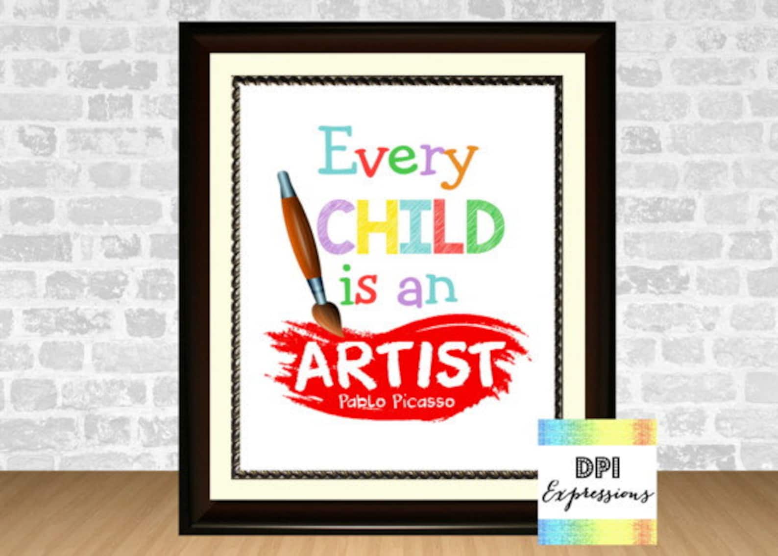 Every Child is an Artist Printable Art Kids Wall Decor Art - Etsy