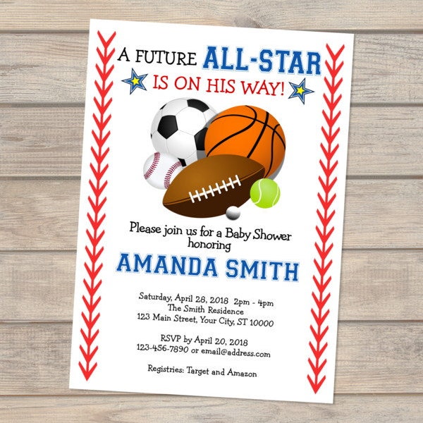All Star Baby Shower - Etsy