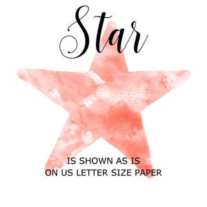12 Watercolor Stars Clipart, Hand Painted Stars, Transparent Background ...