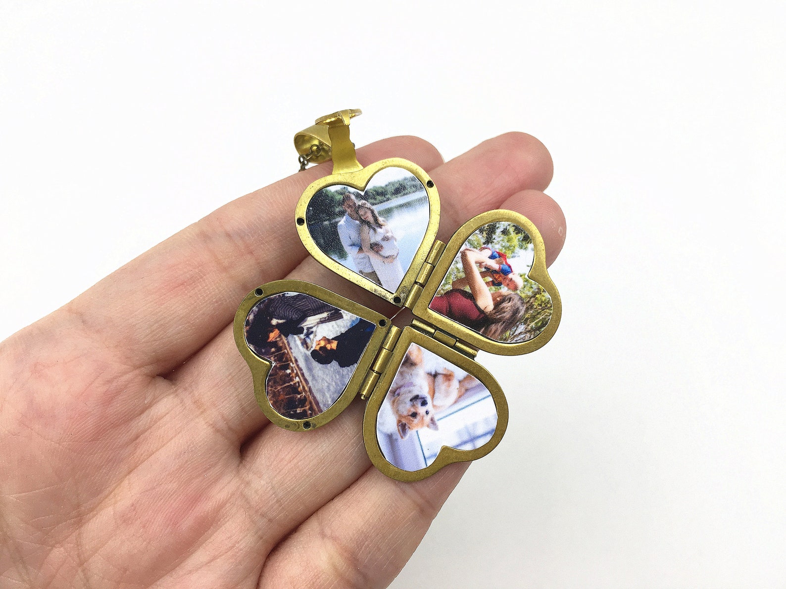 4 Photo Heart Locket,4 Photo Locket,family Locket,multi Photo Locket ...