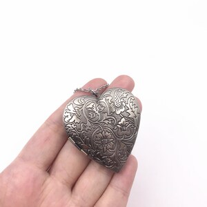 Large Heart Locket Necklace,heart Locket With Photo,locket Necklace ...