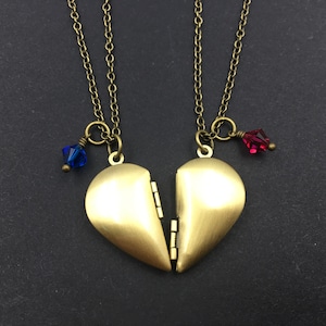 Couple Locket,couples Necklace,half Heart Necklace Couple,friendship ...