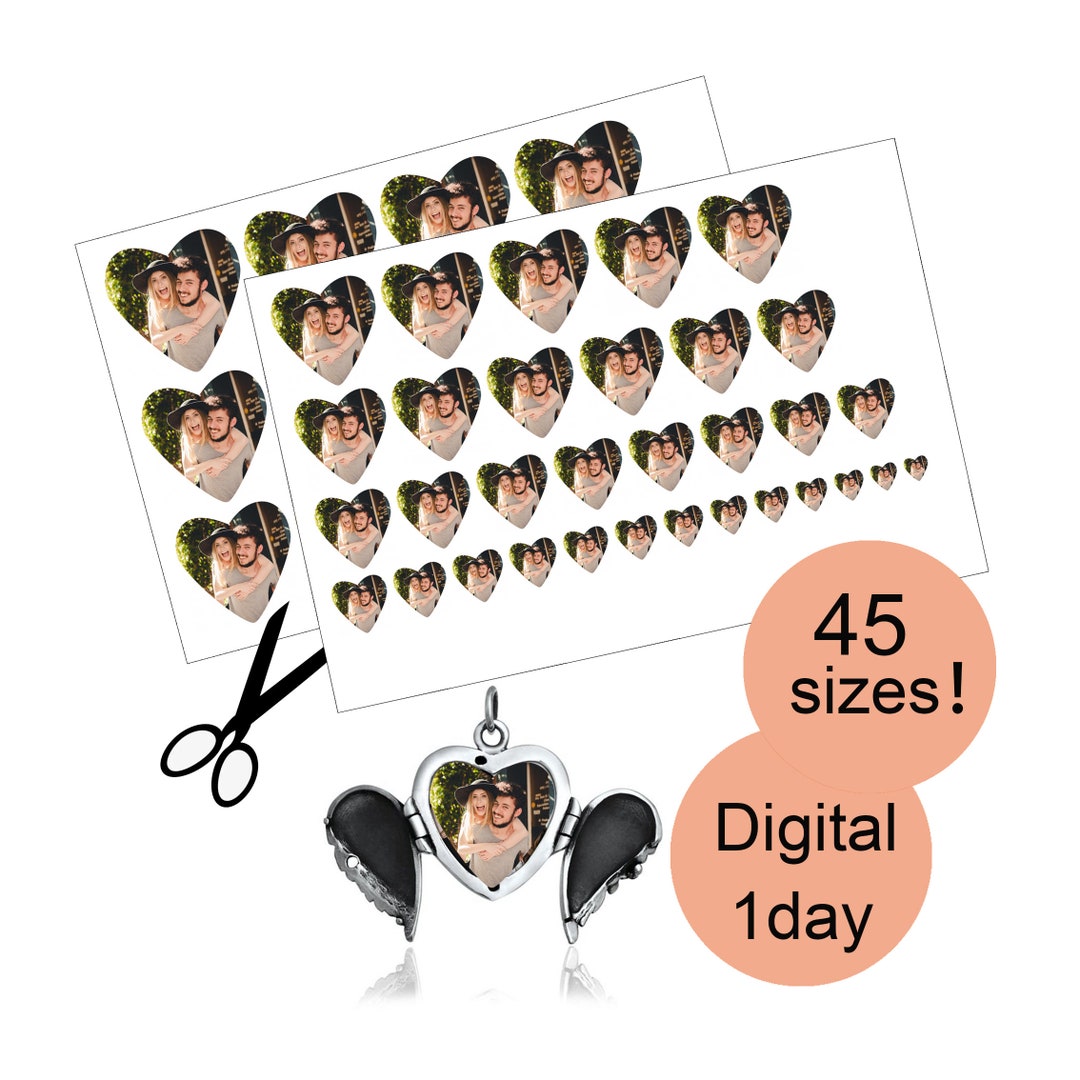Digital Locket Size Photos 45 Sizes,locket Photo Prints,locket Photo ...