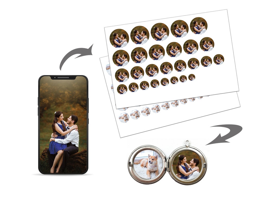 Round Locket Photo Prints,round Locket Pictures,photo Resize for Locket ...