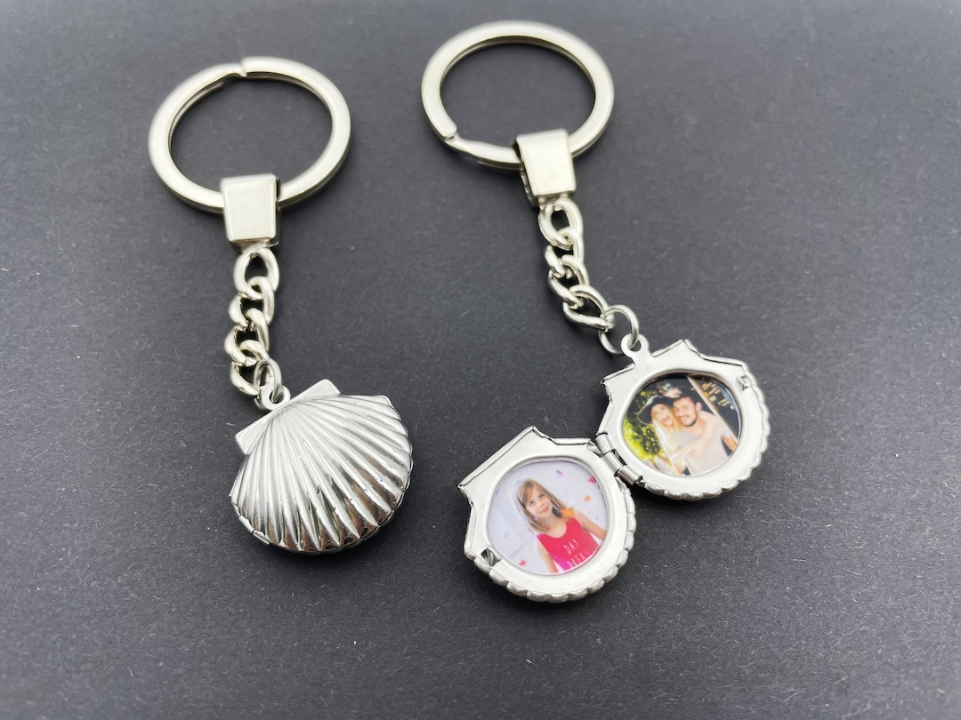Shell Locket Keychain,locket Keychain,photo Locket Keychain,seashell ...