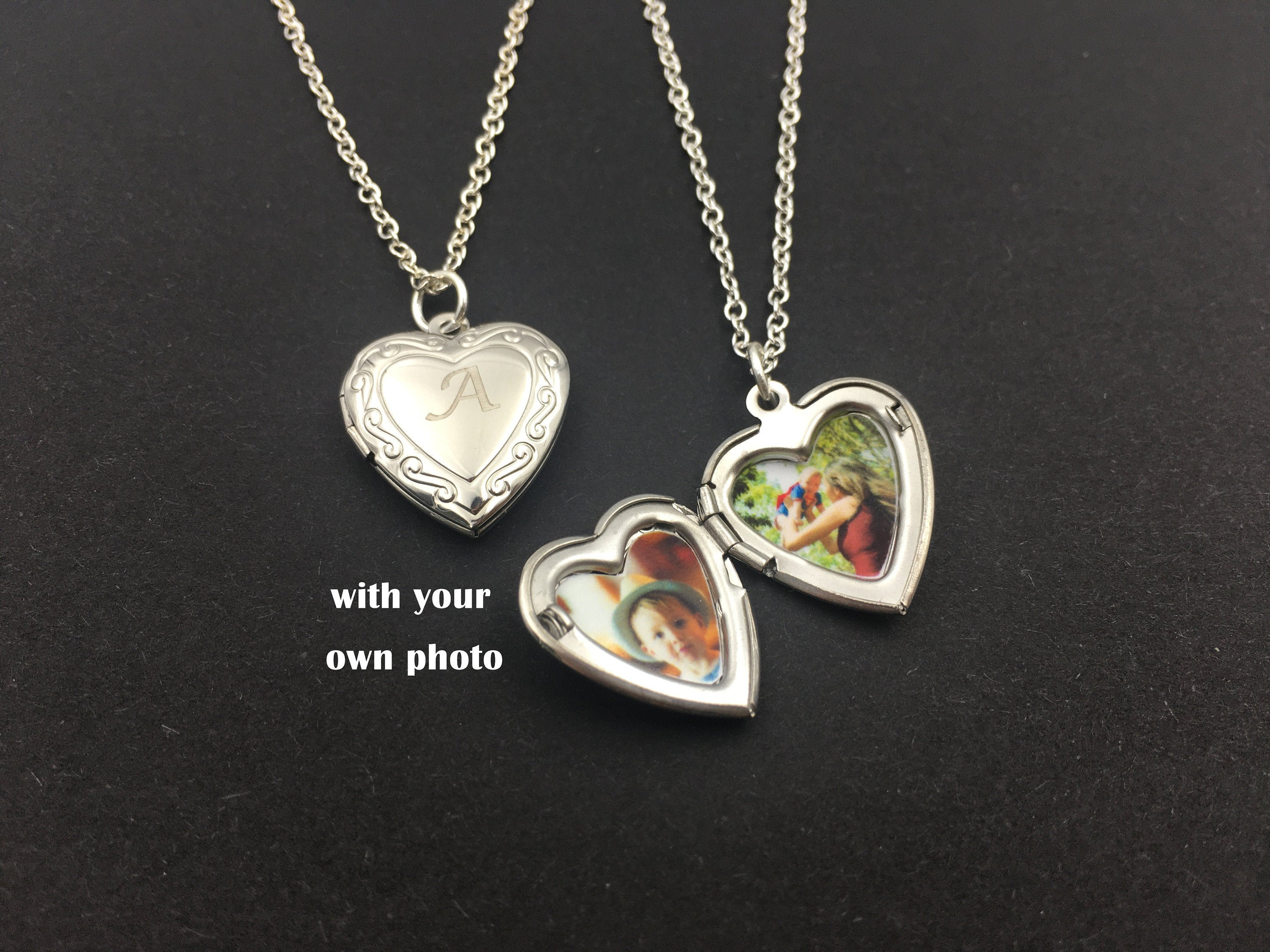 Initial Locket Necklaceinitial Lockettiny Locket | Etsy