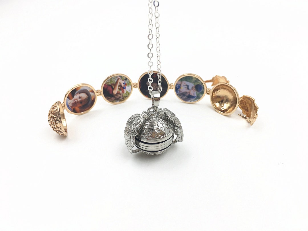 4 Photo Locket,family Locket,multi Photo Locket Necklace,four Photo ...
