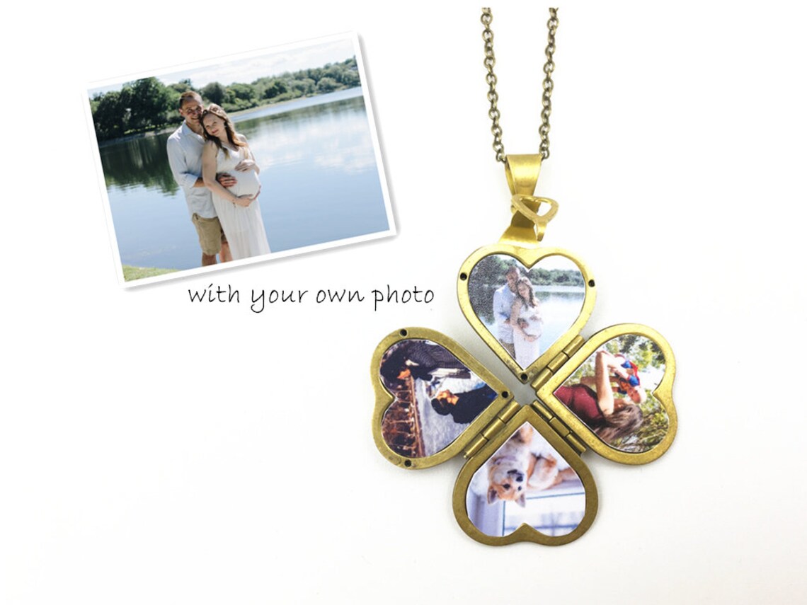 4 Photo Heart Locket4 Photo Locketfamily Locketmulti Photo - Etsy