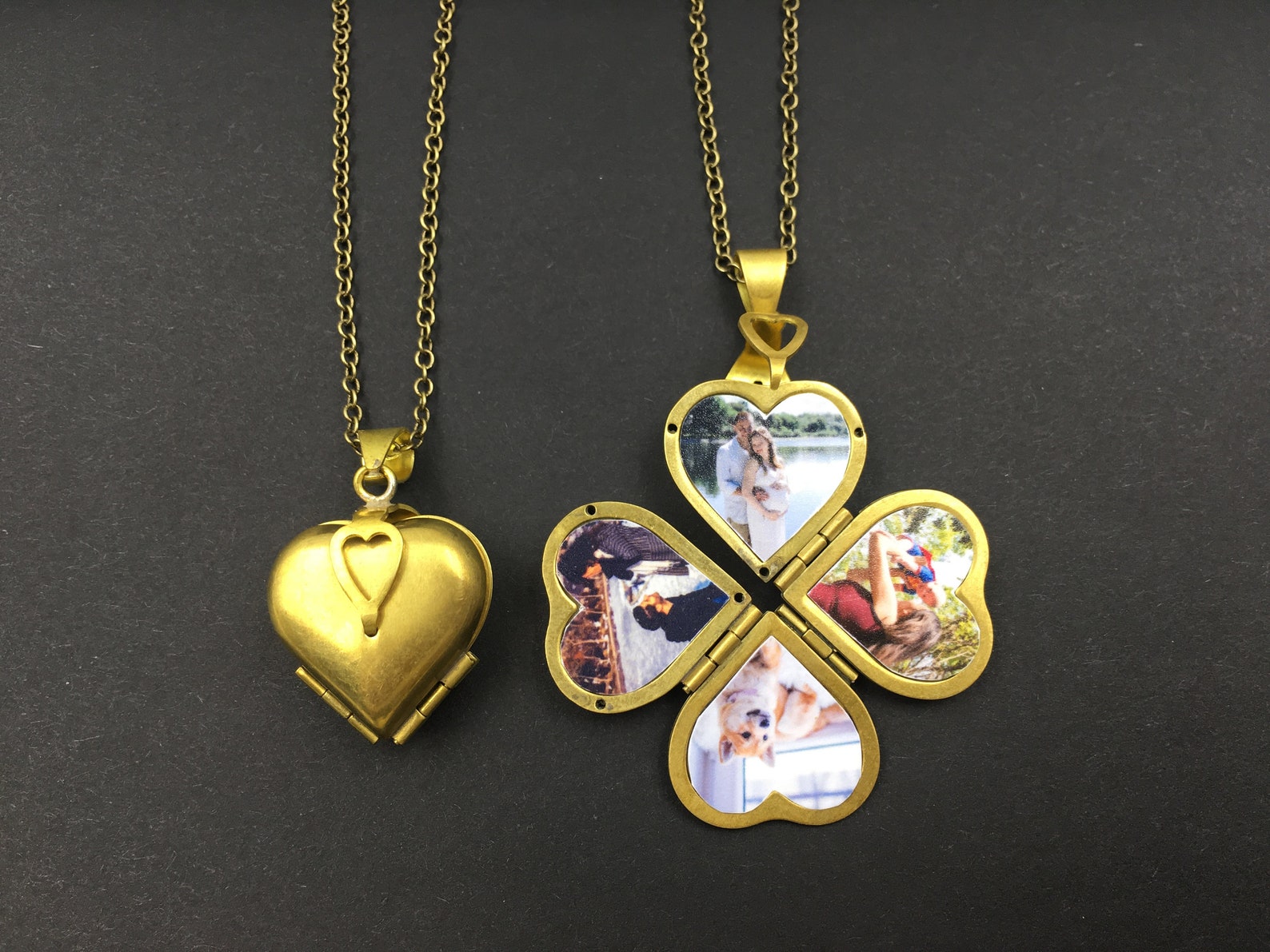 4 Photo Heart Locket,4 Photo Locket,family Locket,multi Photo Locket ...