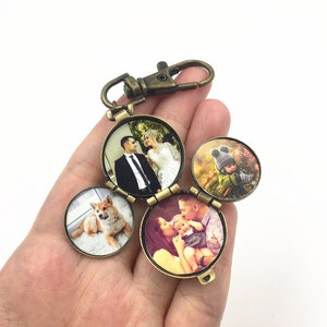 Locket Keychain With Photo,family Locket,custom Locket Keychain,photo ...