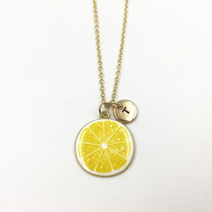 Lemon Necklace Lemon Slice Necklace Lemon Fruit Necklace - Etsy