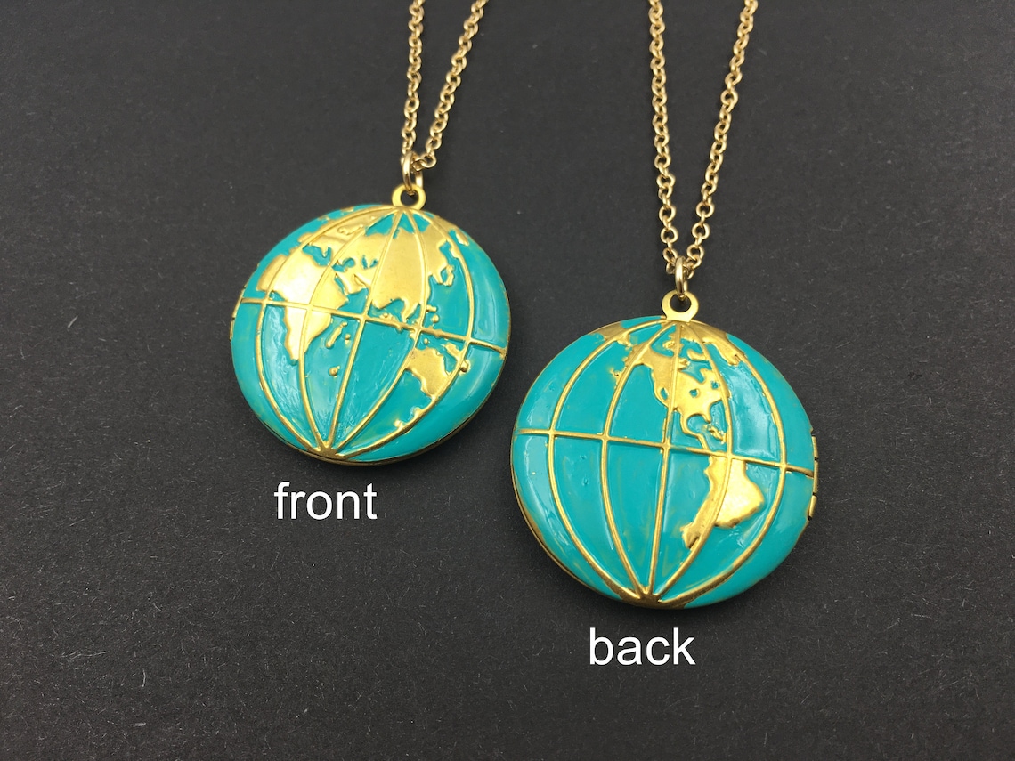 Earth Locketworld Map Locketglobe Locketlong Distance - Etsy