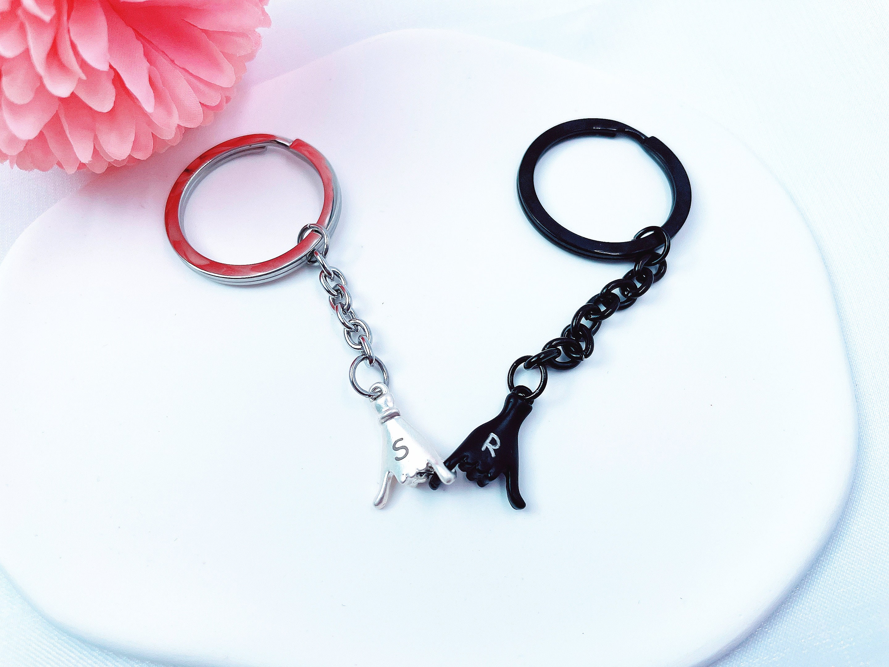 Set of 2 Pinky Promise Keychain,boyfriend Keychain,keychain for Best ...