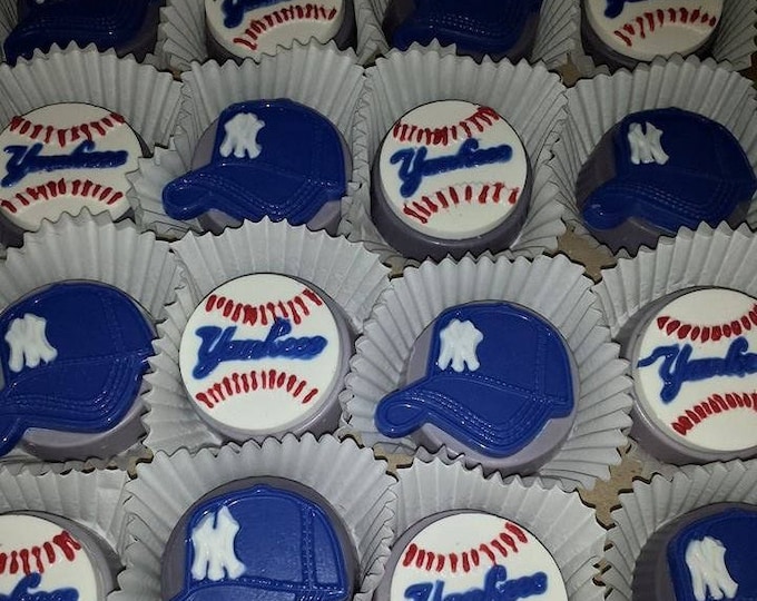 12 Yankees or Mets Baseball Inspired Chocolate Covered Oreos - Etsy