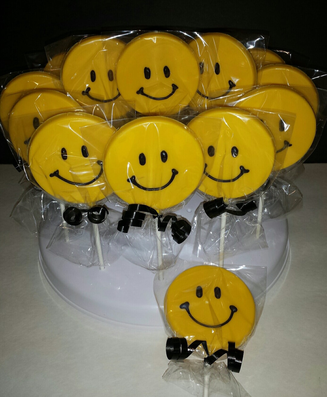 Smiley Face Chocolate Lollipop - Etsy