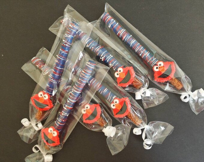 12 Elmo and Friends Inspired Chocolate Covered Pretzels | Etsy