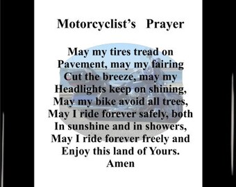 Bikers prayer | Etsy