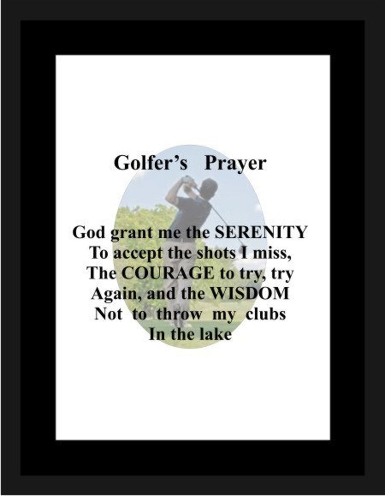 Golfers Prayer 1160 | Etsy