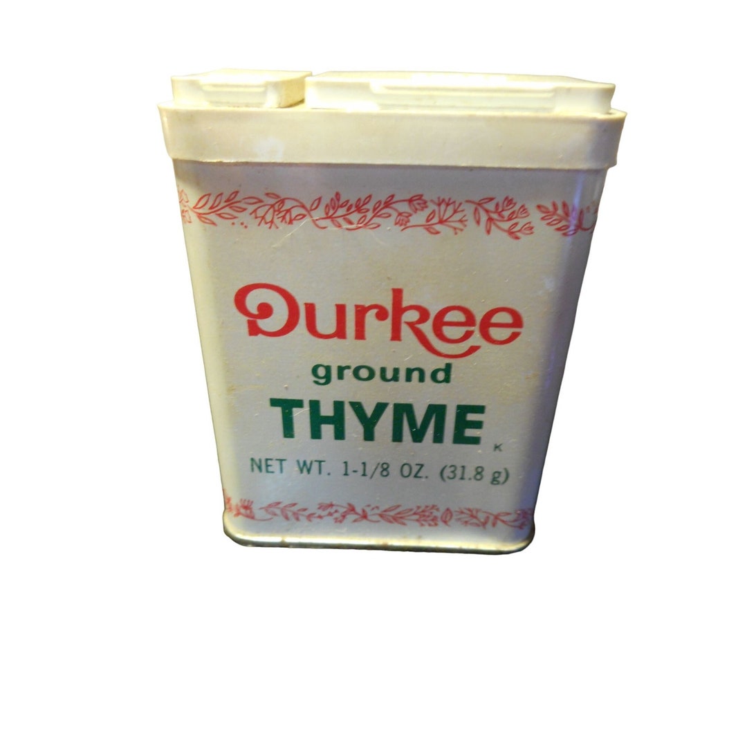 Vintage Durkee Ground Thyme Spice Tin Estate Find - Etsy