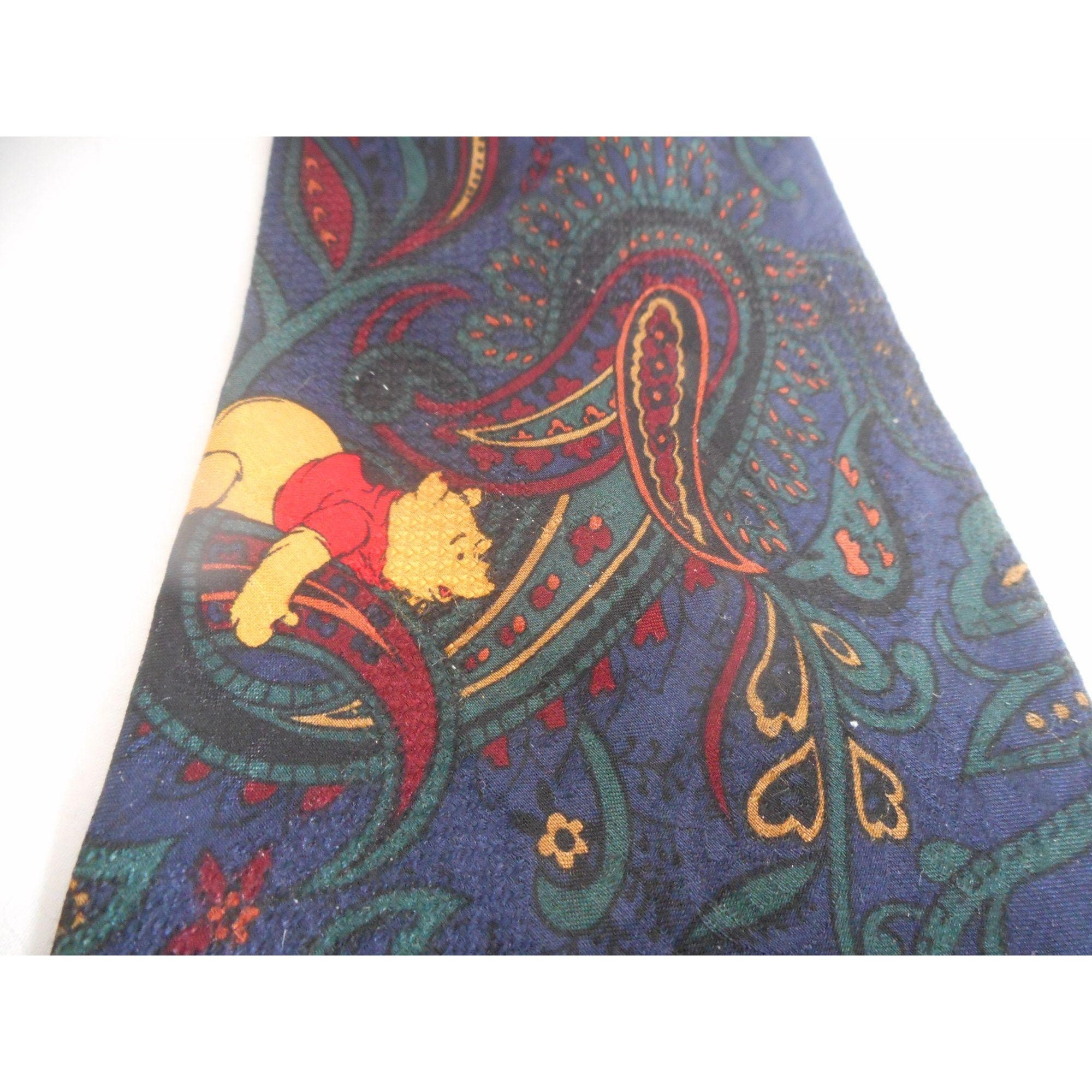 Jahrgang Disney Seide Marine Burgund Paisley Krawatte Tigger und Pooh ...