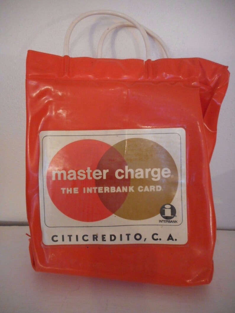 Vintage Master Charge Plastic/vinyl Bag - Etsy