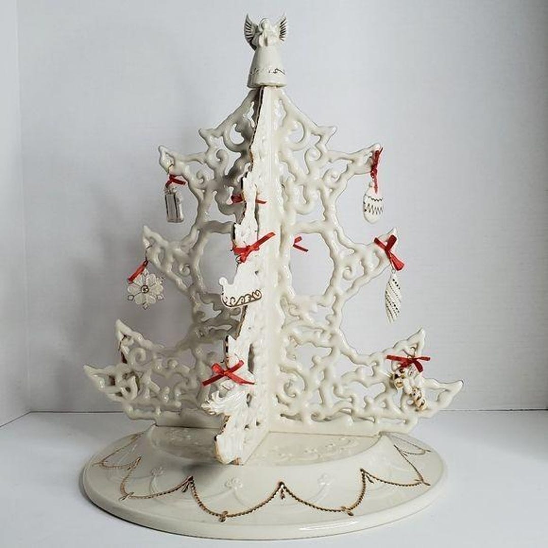 Vintage 2004 Lenox Holiday Delights Tree & 12 Ornaments 24 Kt Retired ...