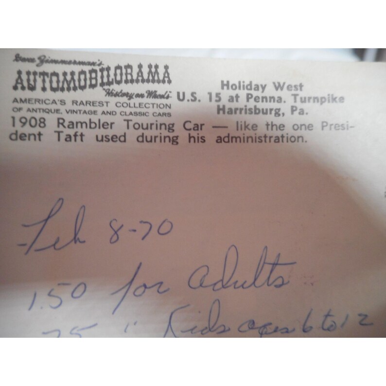 Vintage 1960s Postcard 1908 Rambler Touring Antique Car Museum ...
