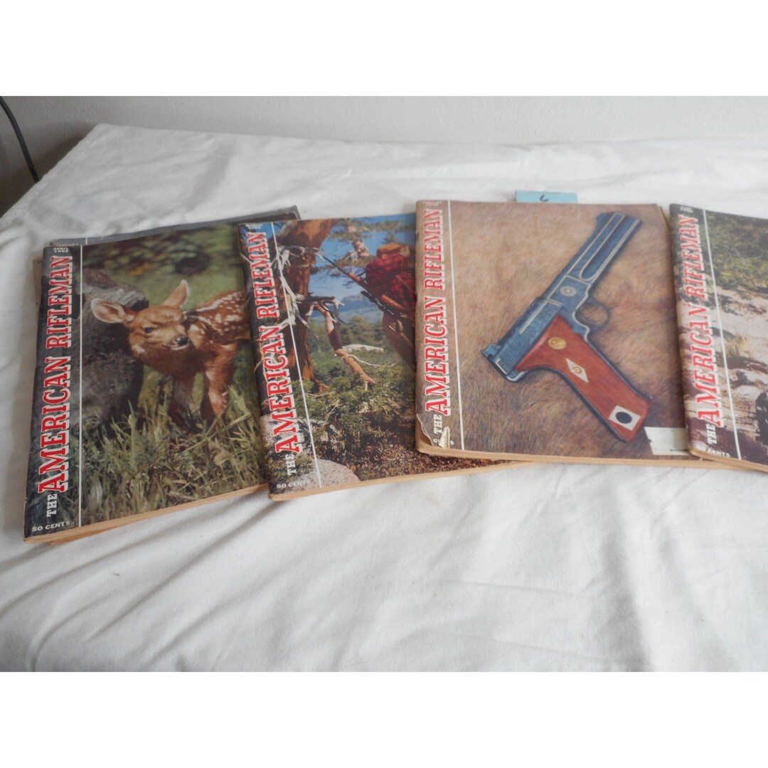8 Vintage American Rifleman Magazine 1951 1956 Back Issues Firearms ...