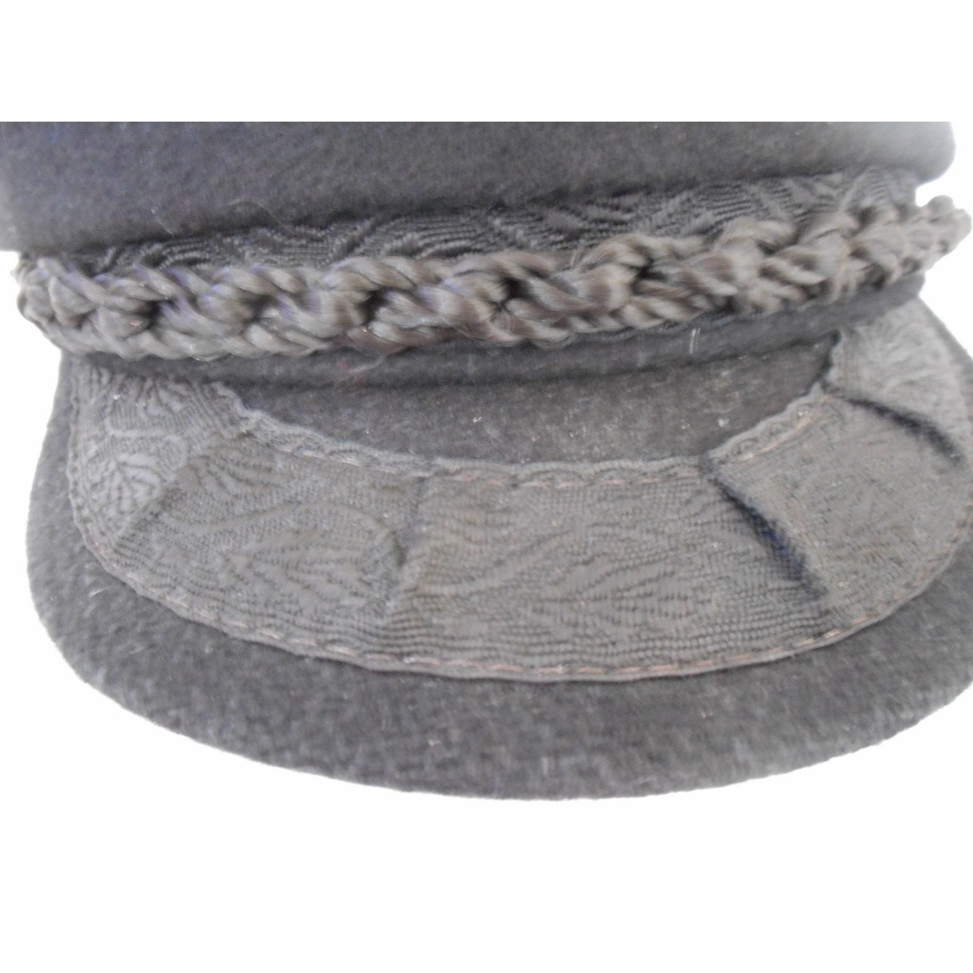 Vintage Woolen Greek Fisherman's Cap Hat Black Made in Greece Estate ...