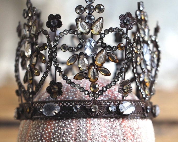 Vintage French Rusty Metal Crown Tiara - Etsy