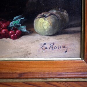 Original Still Life Oil Painting by Constantin Leroux Fruit on Canvas ...