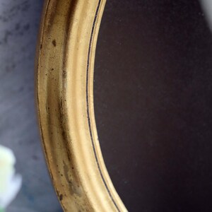 Vintage French Rococo Style Mirror With Gold Resin Oval Frame With Bow ...