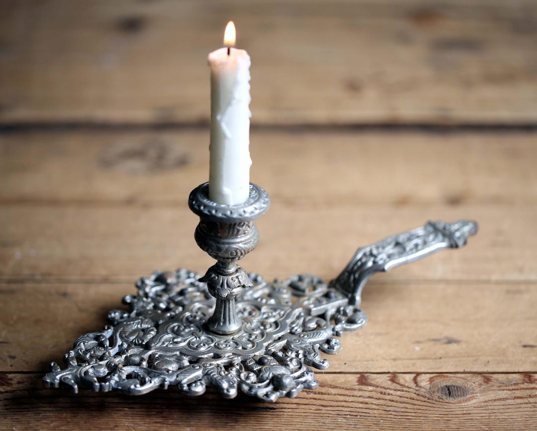 Antique French Hand Held Baroque Style Long Handle Candle Holder - Etsy