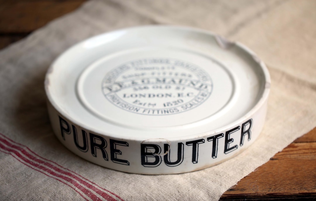 Antique Ironstone Butter Slab: English Dairy Shop Display, F E & G ...