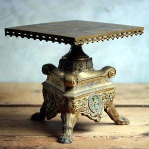 Church Alter Riser Host Table Religious Antique Display Stand 19th ...