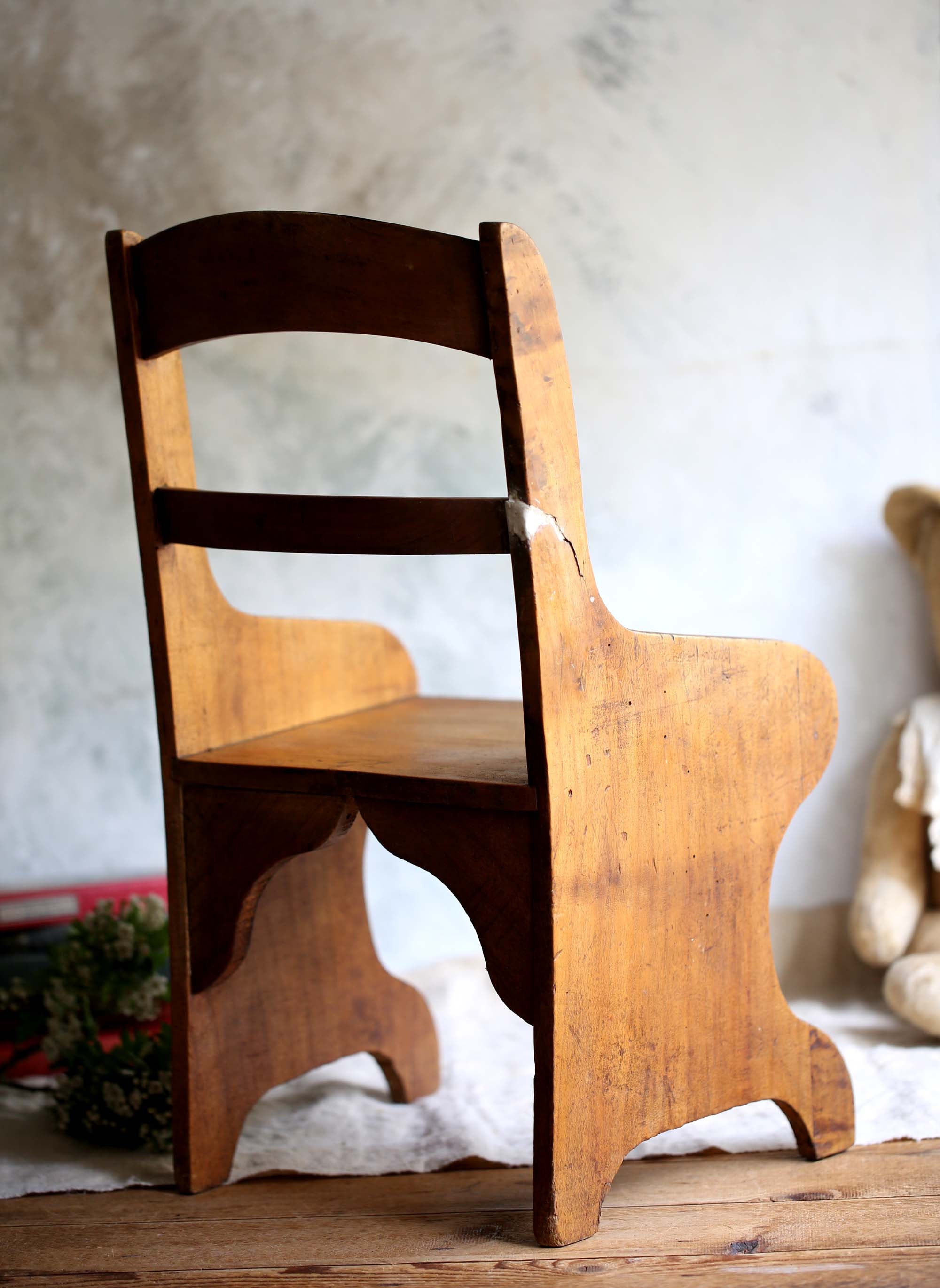 Antique Toy Chair Small Vintage Wooden French Seat - Etsy