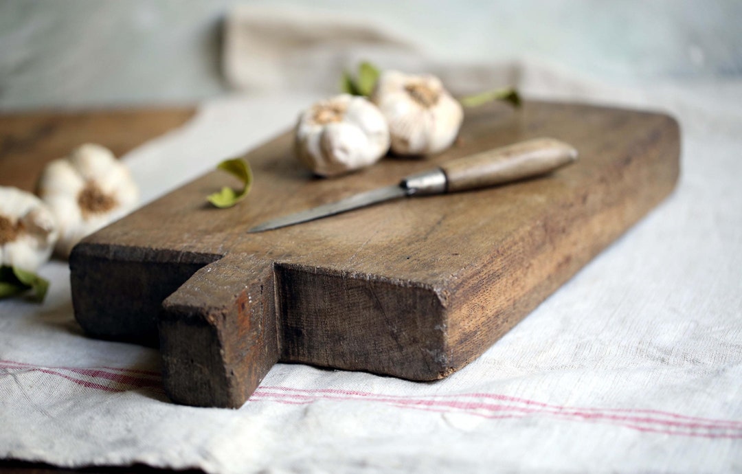 Large French Butchers Block Antique Bread Board Chunky Wooden Chopping ...