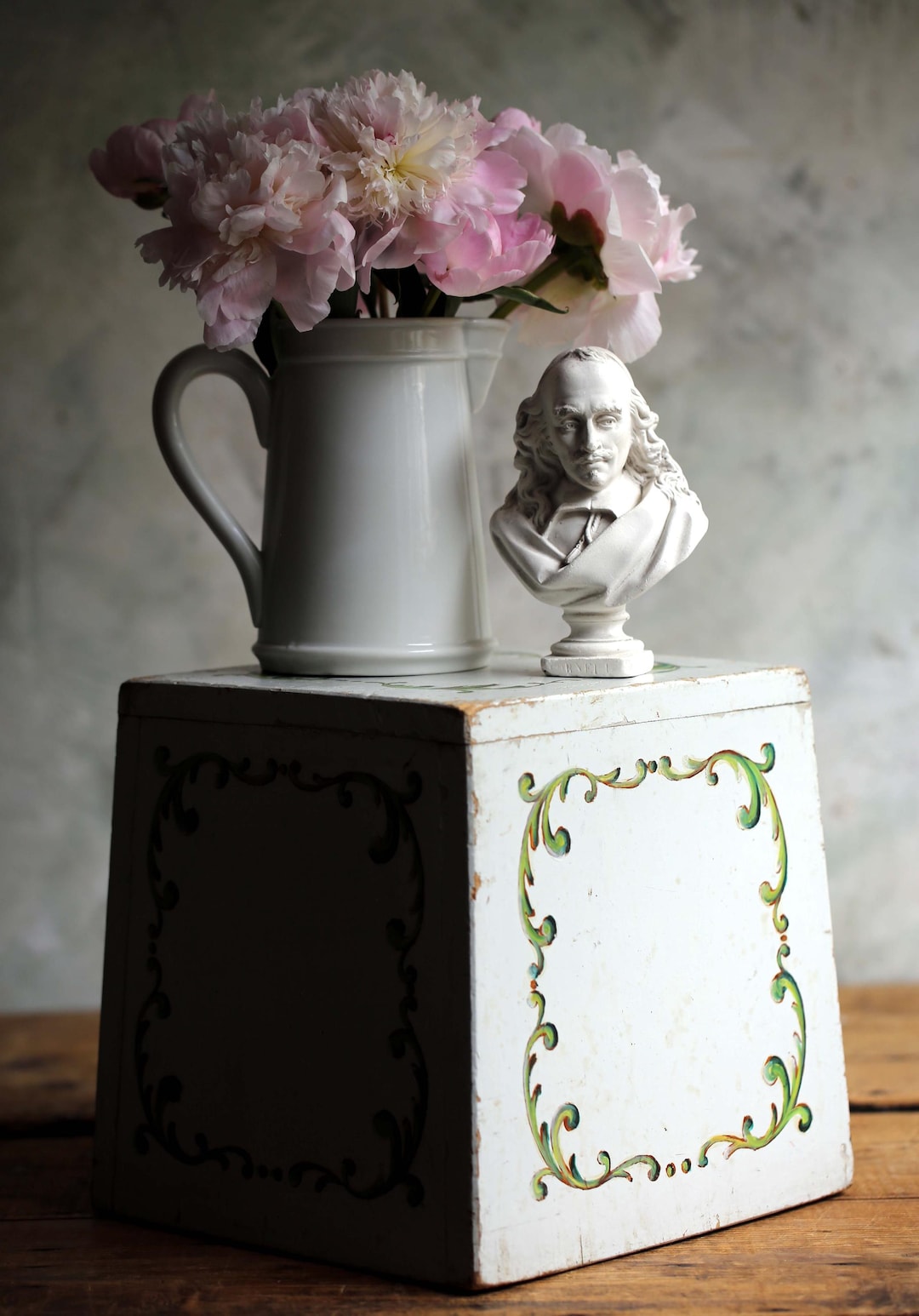 Antique French Shop Display Stand Painted Rococo Wooden Riser Florist ...