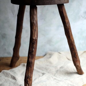 Primitive French Milking Stool Wabi Sabi Rustic Milkmaid Stool Rustic ...