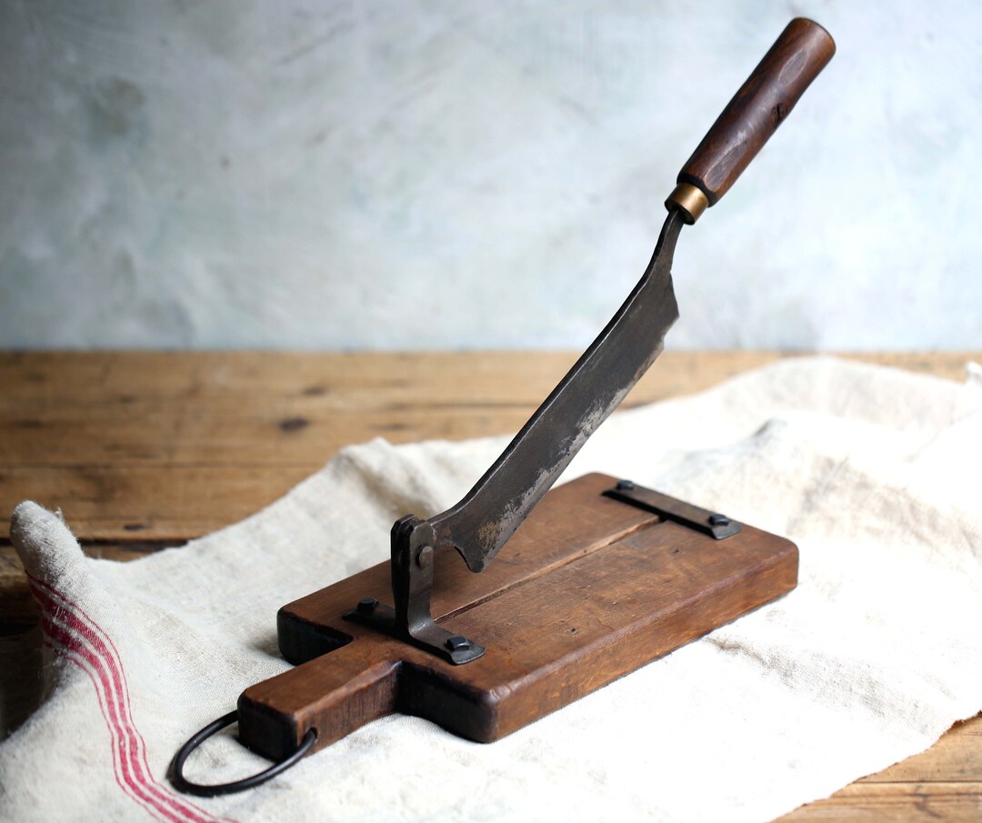 Antique French Wooden Bread/cutting Board Hinged Bread Knife Guillotine ...
